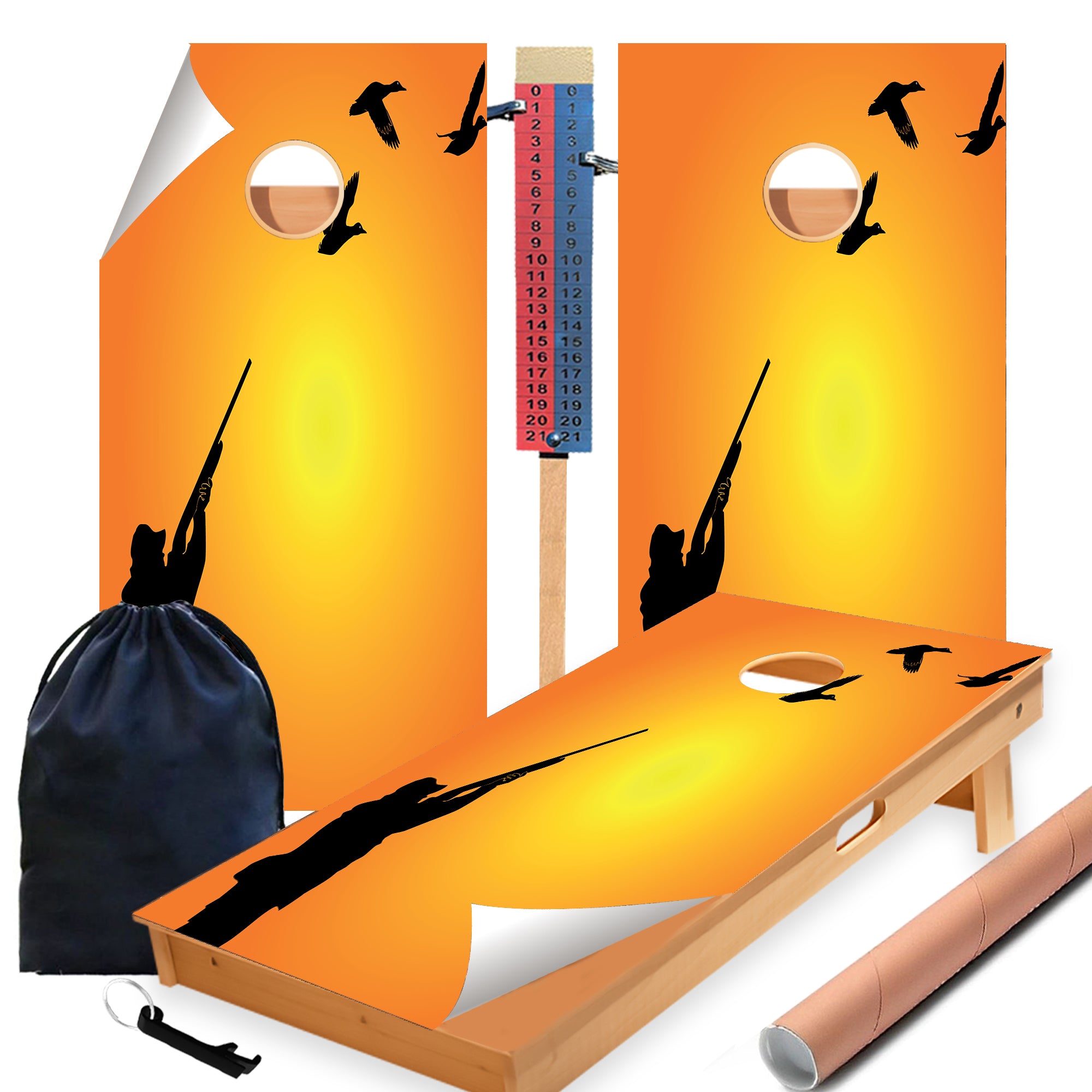 Hunting Ducks Cornhole Boards Wraps (Set of 2) - BackYardGamesUSA
