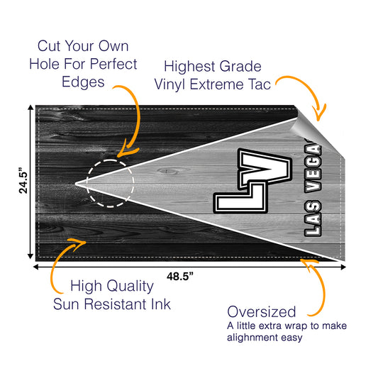 Las Vegas Football Cornhole Boards Wraps (Set of 2) - BackYardGamesUSA