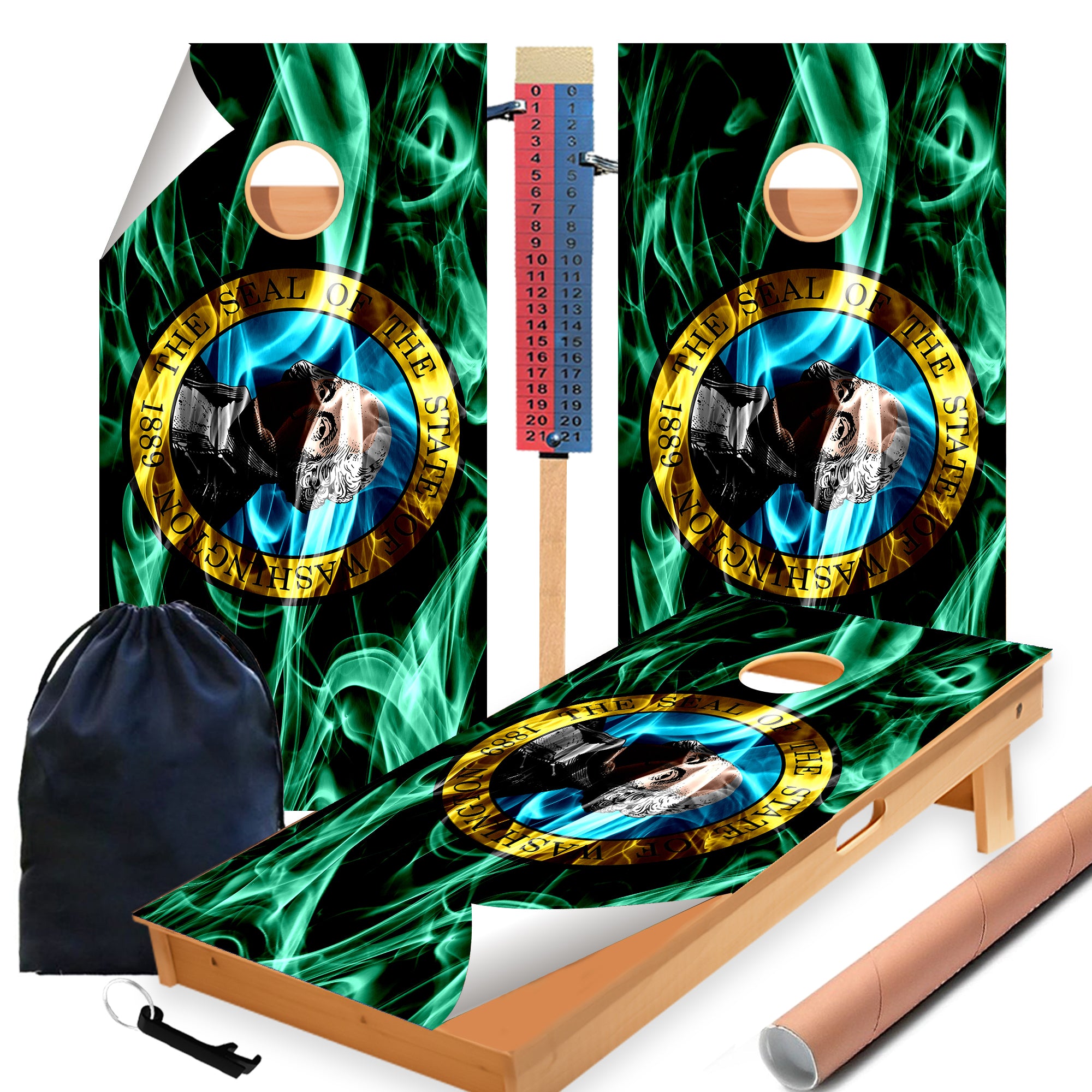 Washington Cornhole Boards Wraps (Set of 2) - BackYardGamesUSA
