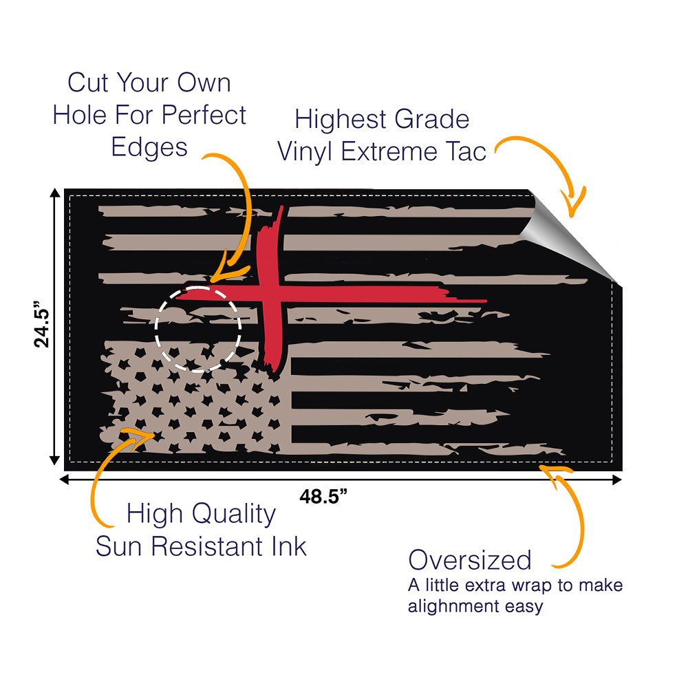 Red Cross Cornhole Boards Wraps (Set of 2) - BackYardGamesUSA