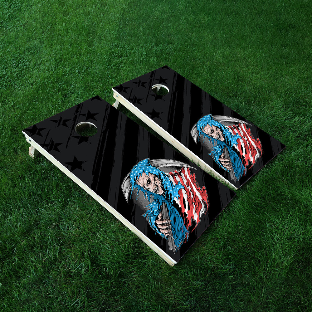 Grim Reaper Cornhole Boards Wraps (Set of 2) - BackYardGamesUSA