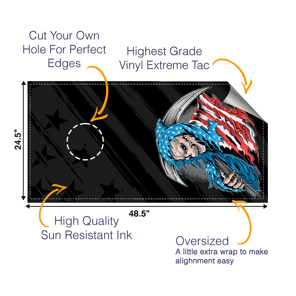 Grim Reaper Cornhole Boards Wraps (Set of 2) - BackYardGamesUSA